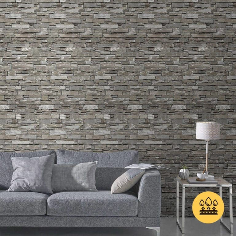 Rustic Beige PVC Wall Panel | Stone Brick Effect | Targwall