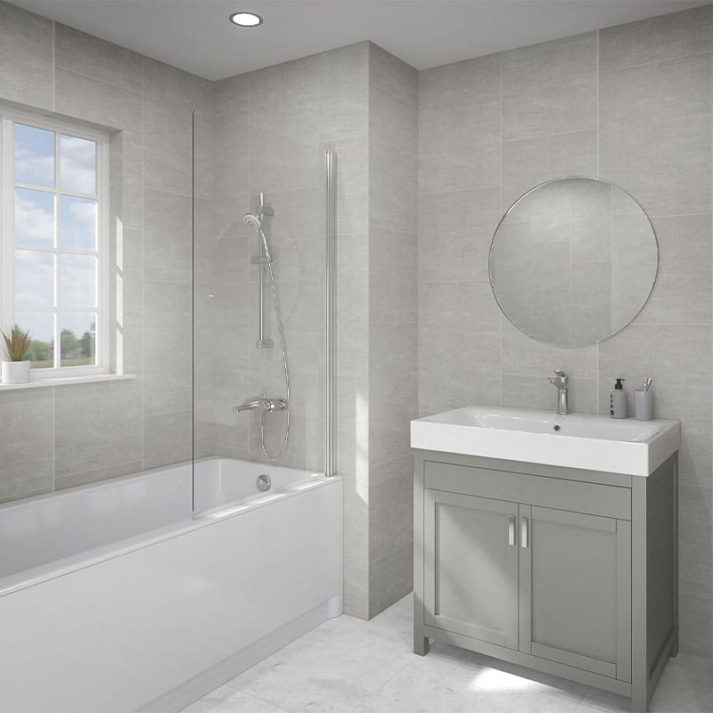 Element Stone Grey Tile Effect Wall Panel (Small) | Targwall